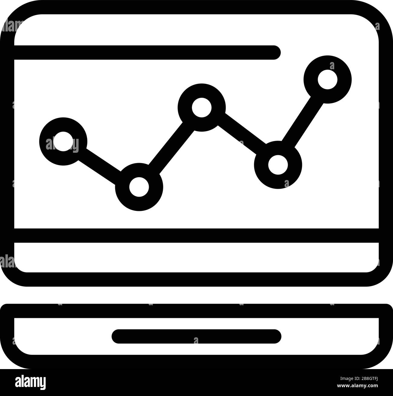 Laptop chart icon, outline style Stock Vector Image & Art - Alamy