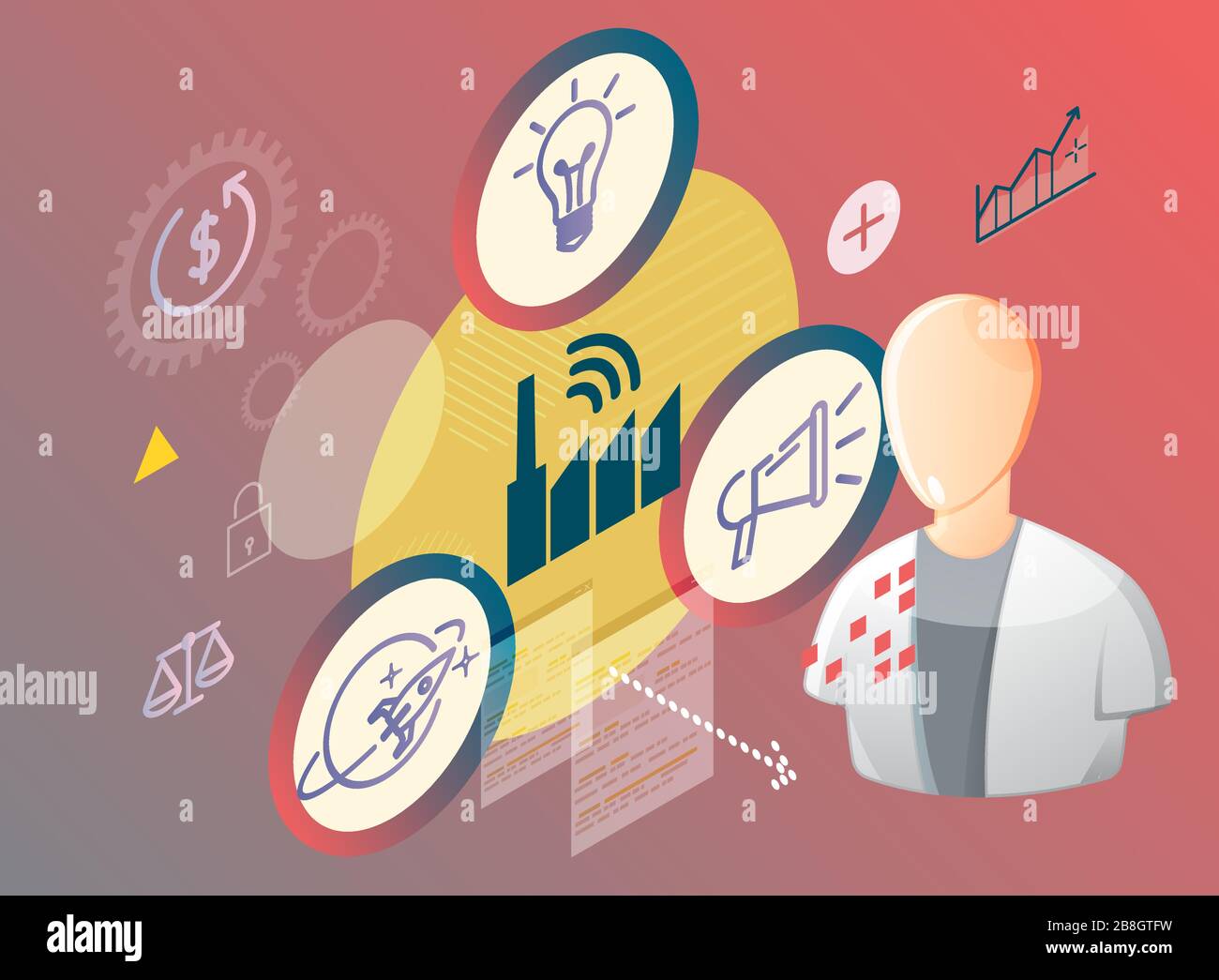 Business Startup Process - Illustration as EPS 10 File Stock Vector ...