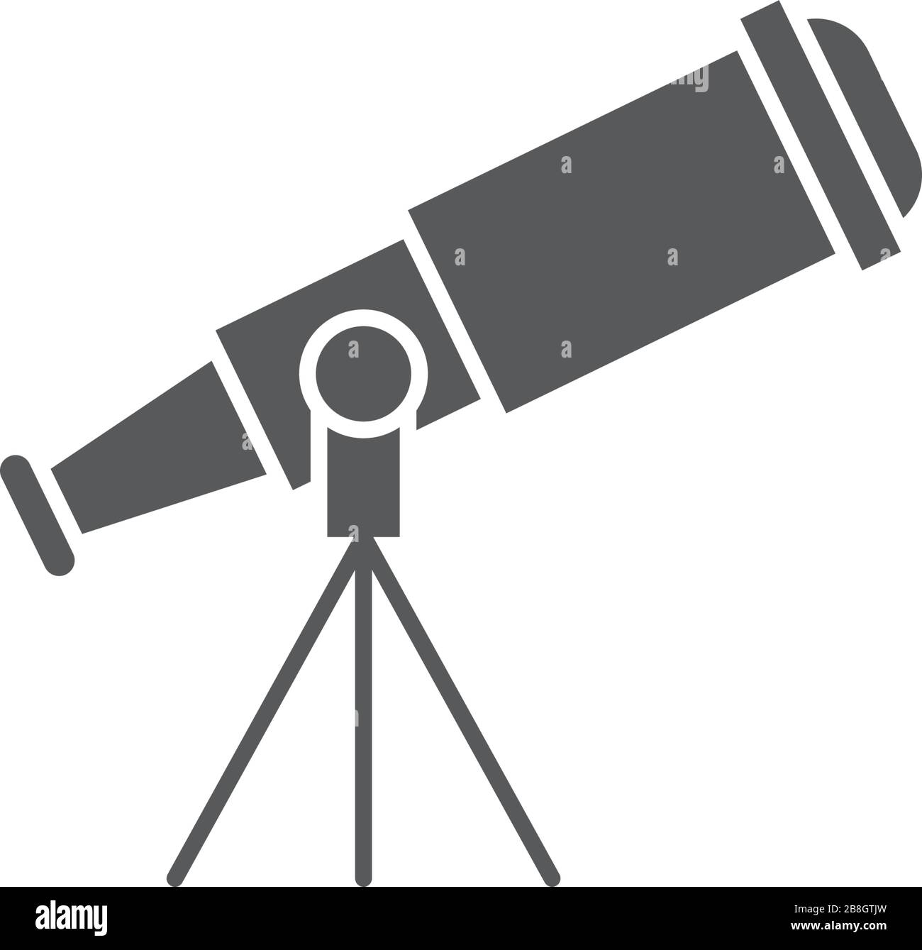 Telescope vector icon,isolated on white background Stock Vector Image ...