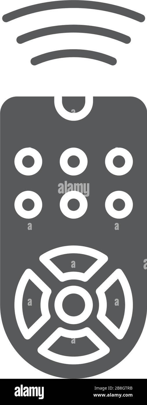 Remote control vector icon, isolated on white background Stock Vector ...