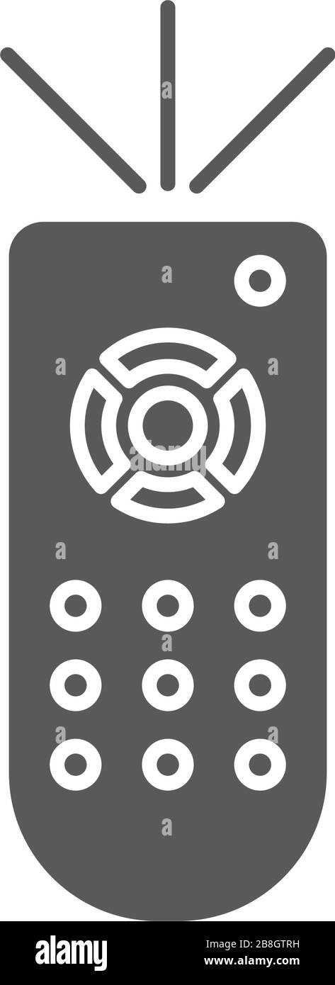 Remote control vector icon, isolated on white background Stock Vector ...