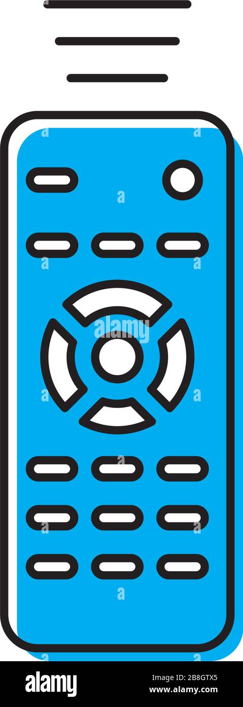 Remote control vector icon, isolated on white background Stock Vector ...