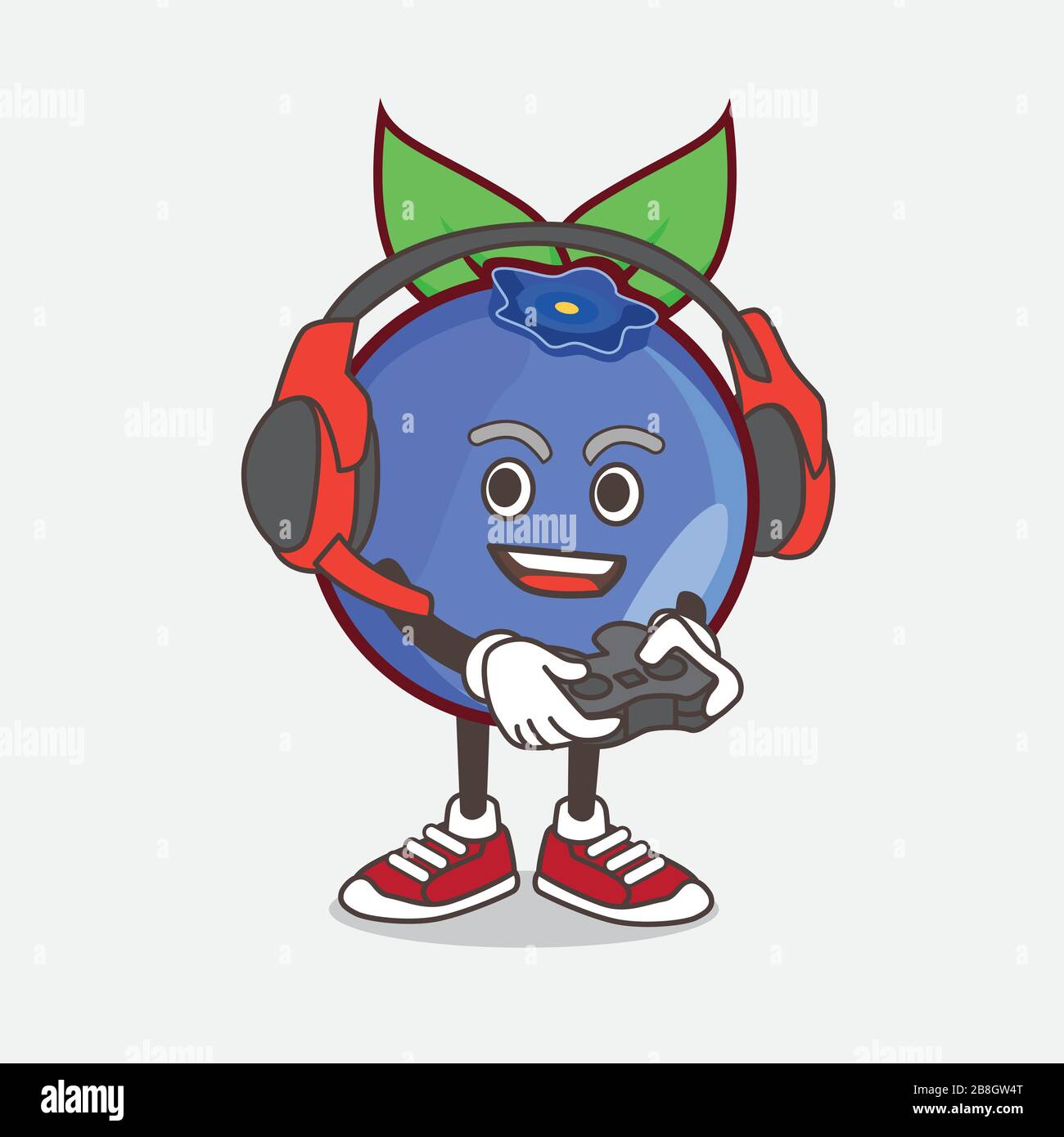 An illustration of blueberry fruit cartoon mascot character Stock ...