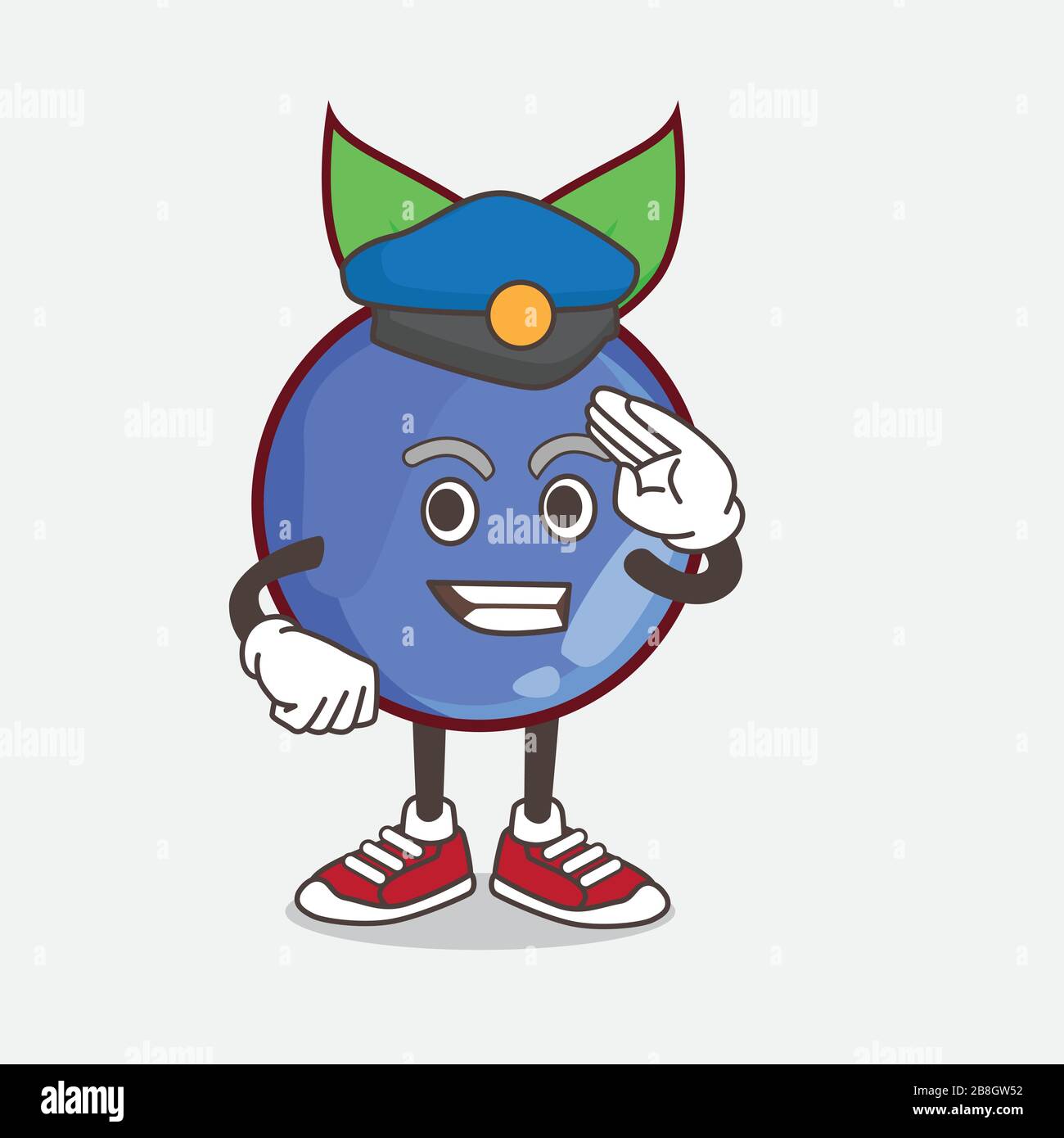 An illustration of blueberry fruit cartoon mascot character Stock ...