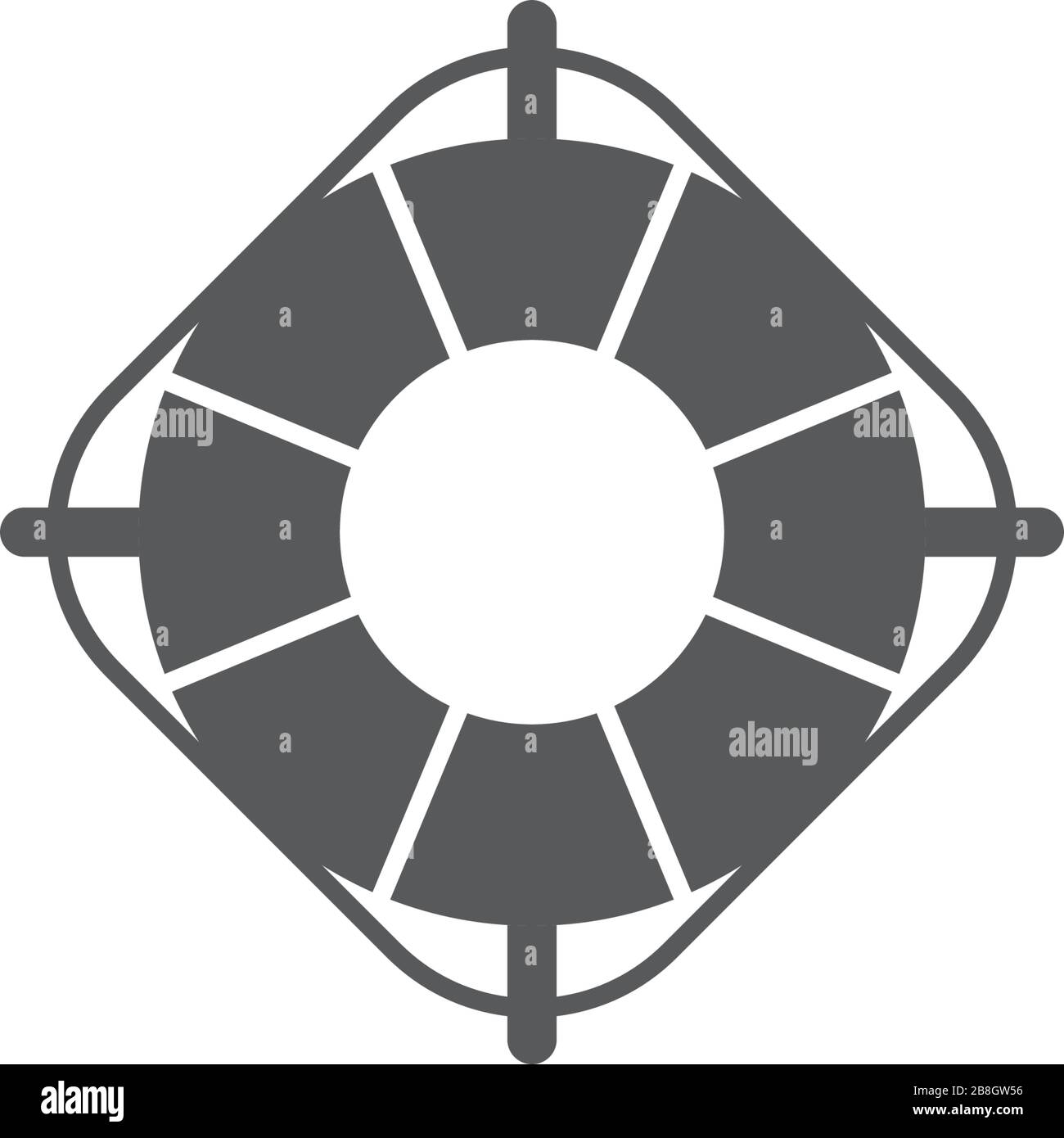 Lifebuoy vector icon, isolated on white background Stock Vector Image ...