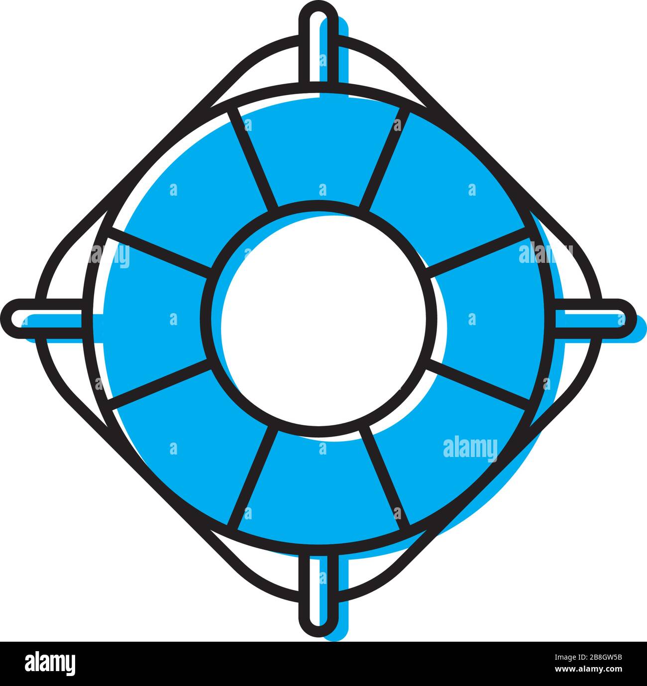 Lifebuoy vector icon, isolated on white background Stock Vector Image ...