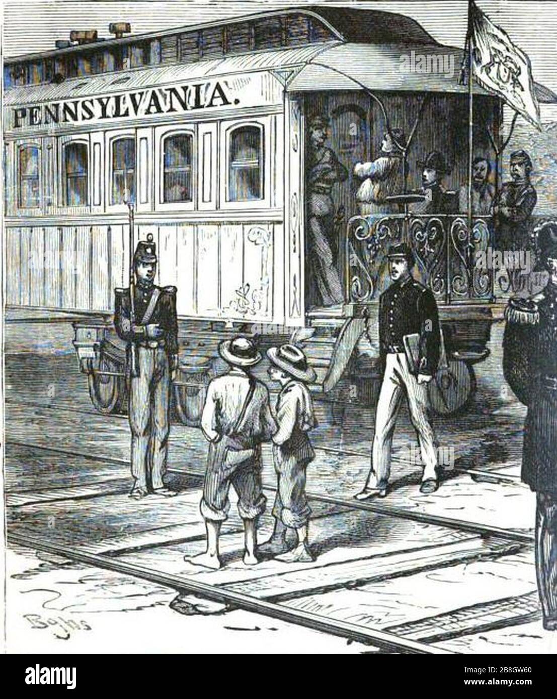 Gov Hartranft's Headquarters on a Car of the Pennsylvania Railroad ...