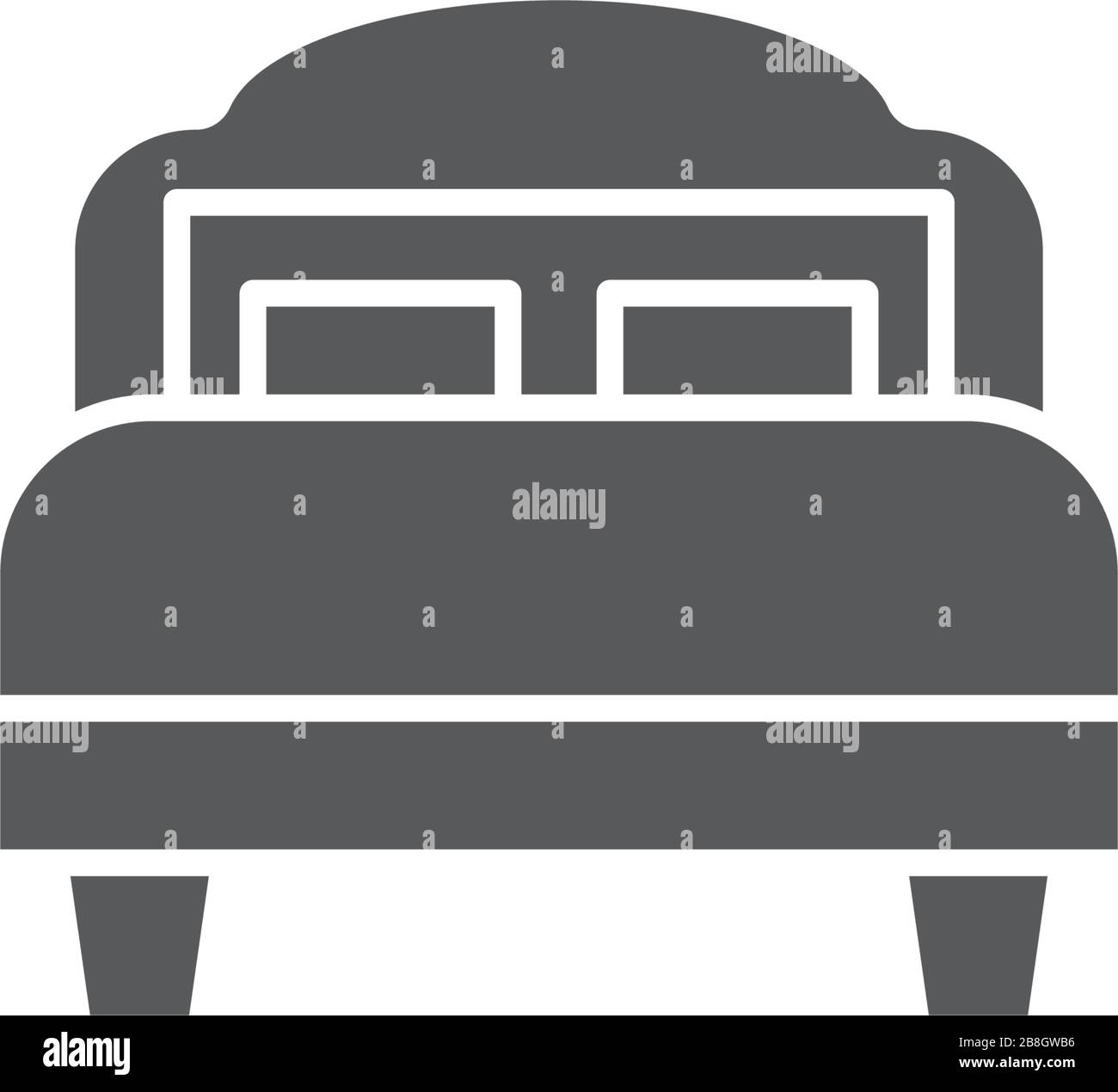 Single bed vector icon isolated on white background Stock Vector Image ...