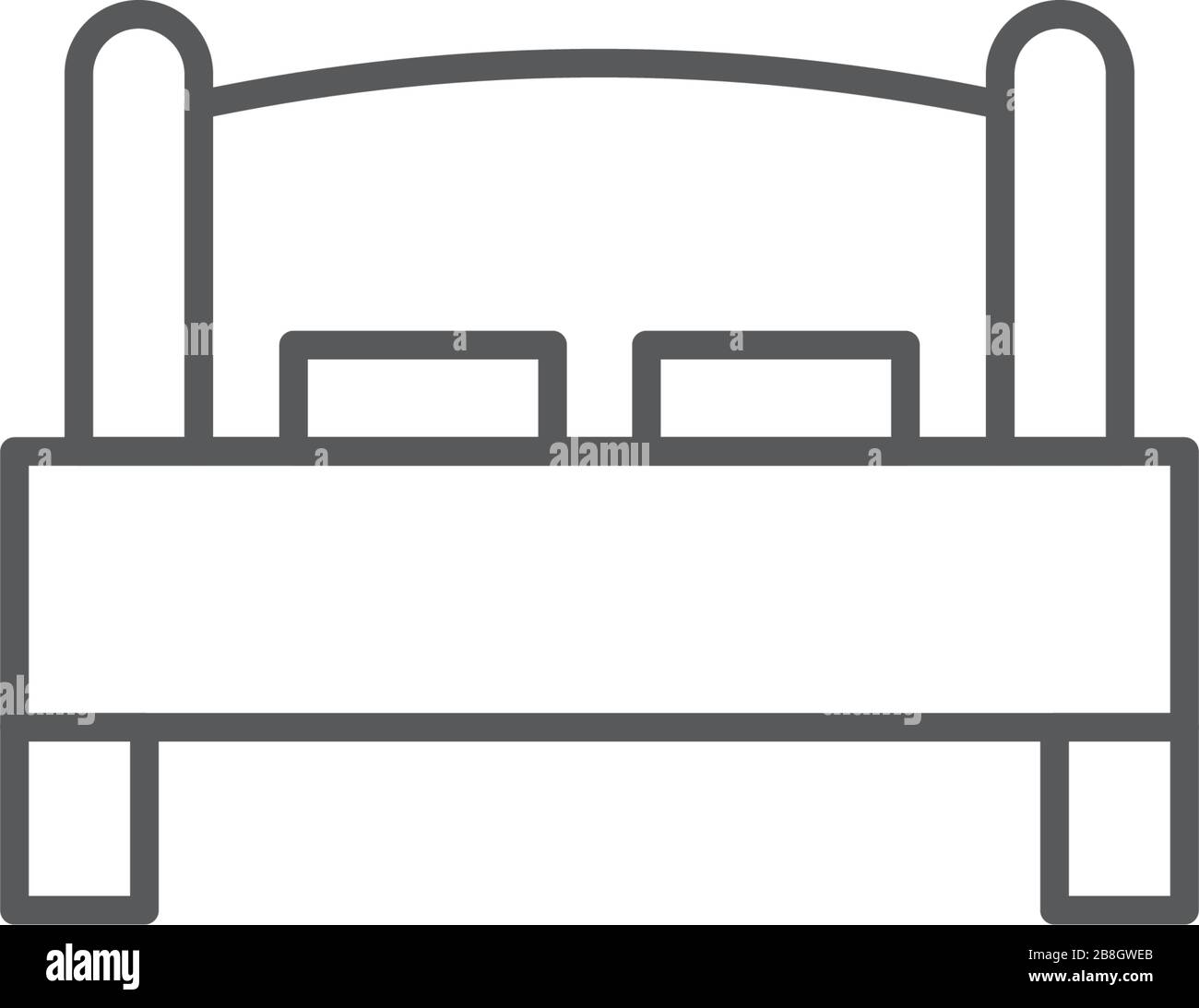 Single bed vector icon isolated on white background Stock Vector Image ...