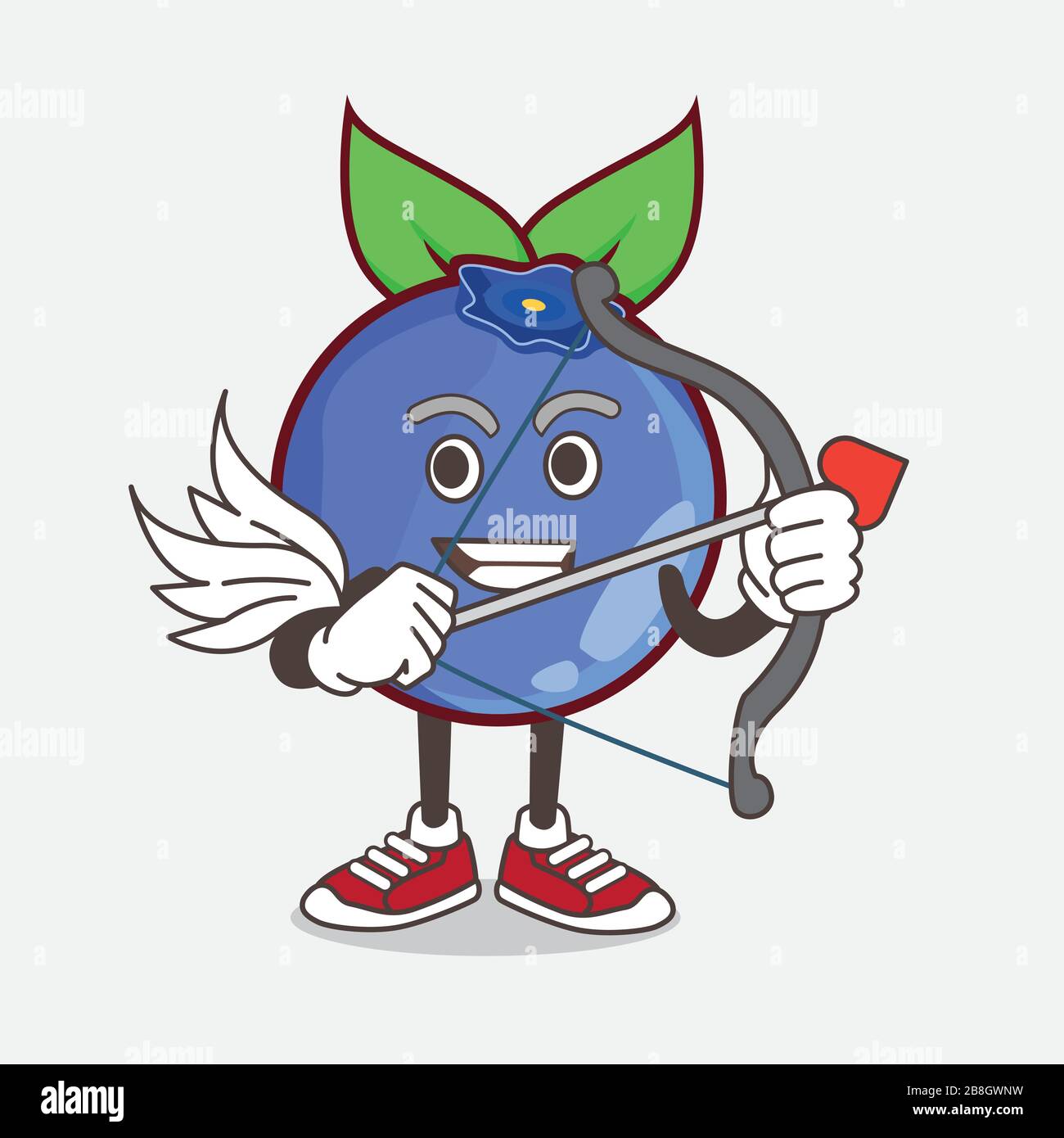 An illustration of blueberry fruit cartoon mascot character Stock ...