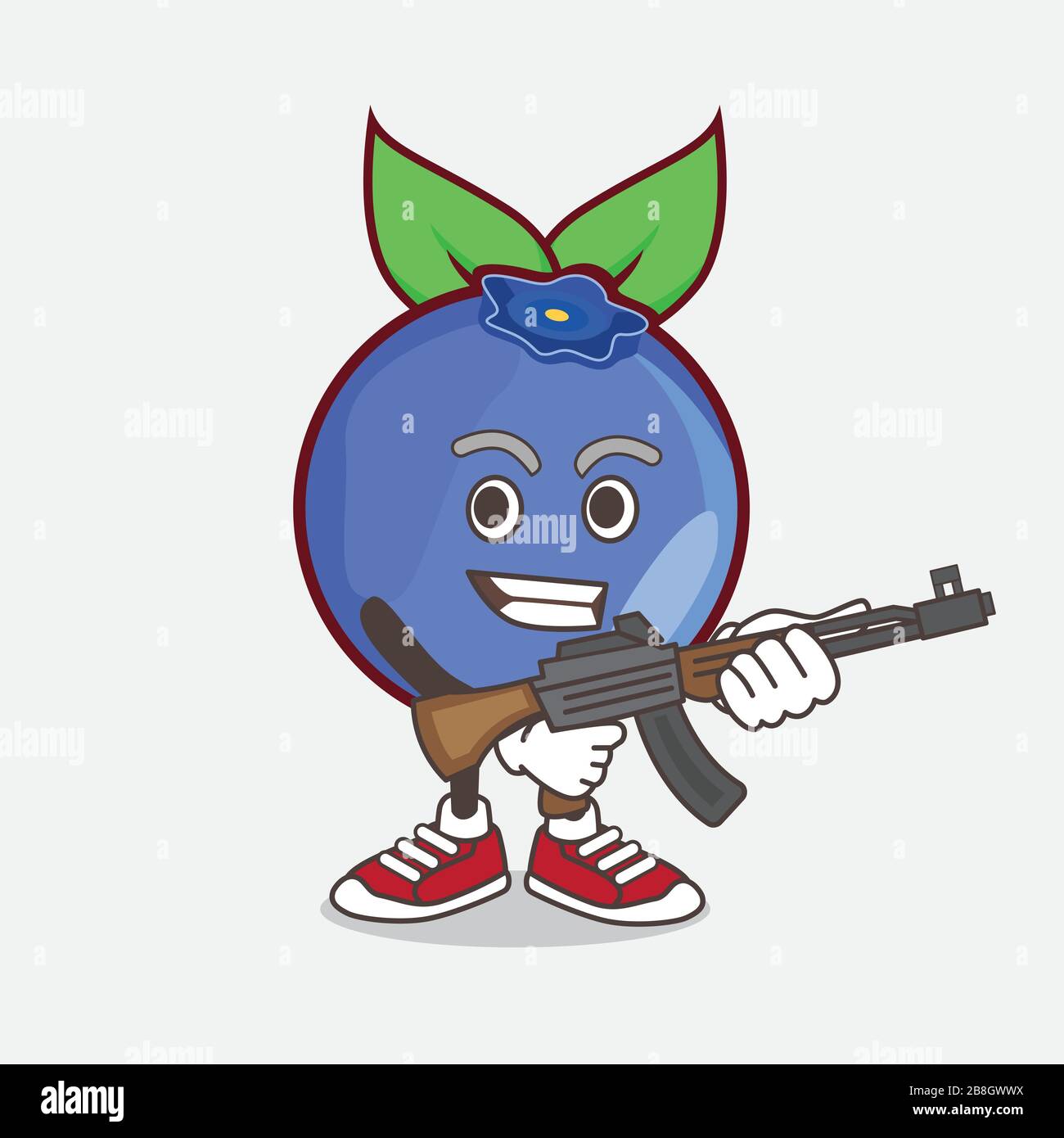 An illustration of blueberry fruit cartoon mascot character Stock ...