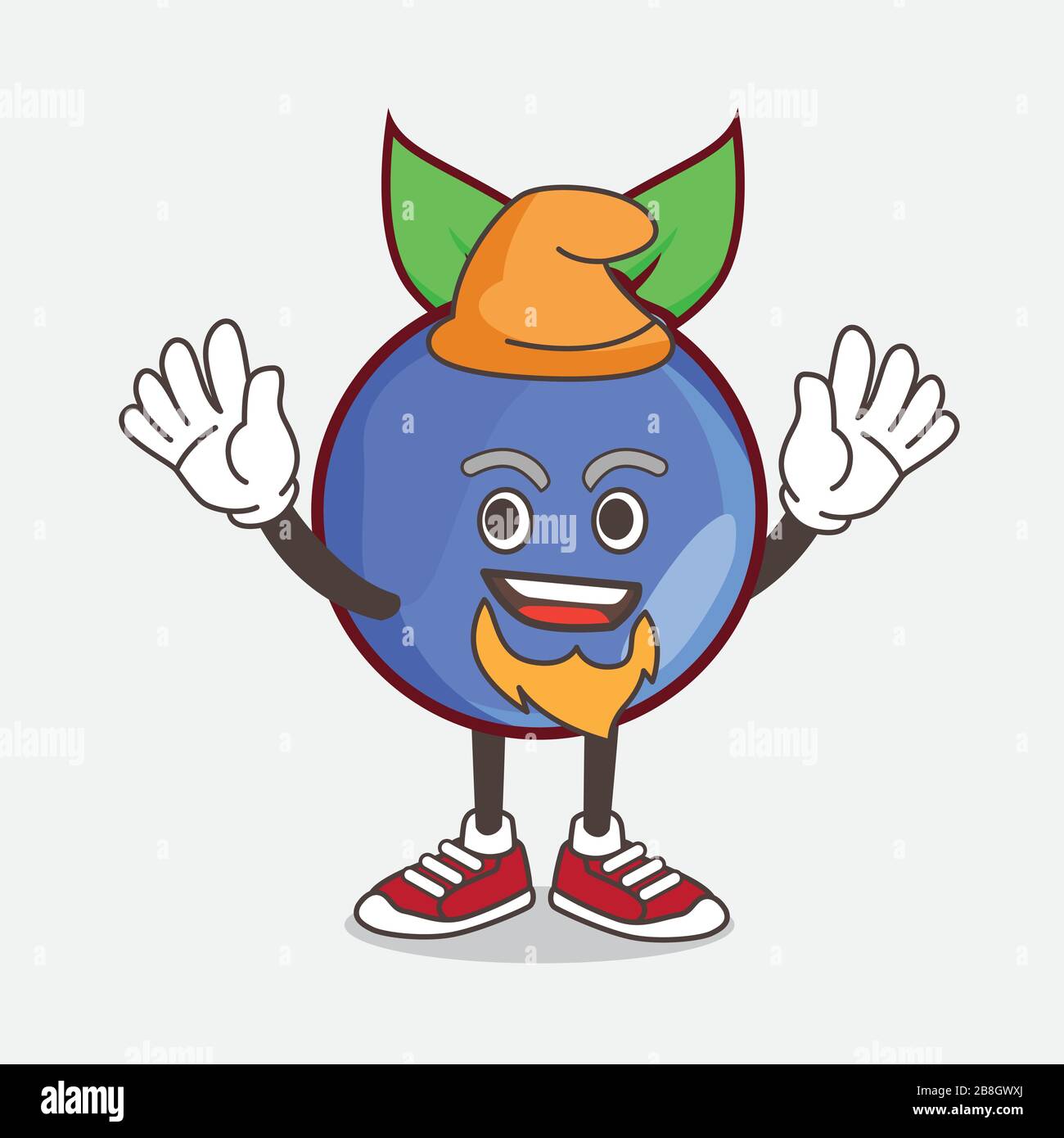 An illustration of blueberry fruit cartoon mascot character Stock ...