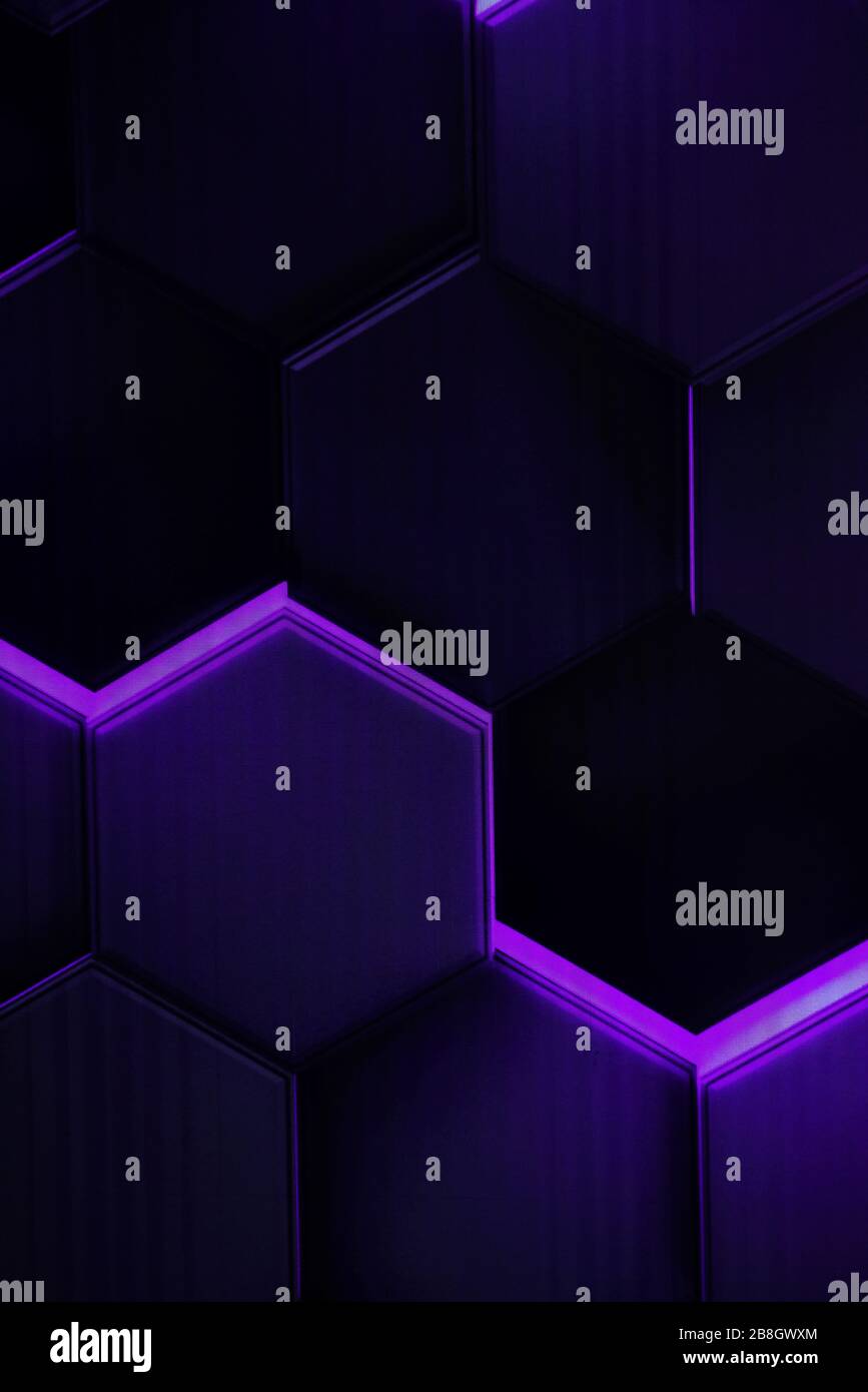 Hexagonal cells at the LED screen Stock Photo - Alamy