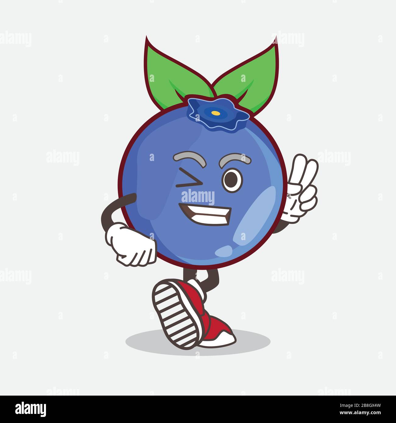 An illustration of blueberry fruit cartoon mascot character Stock ...