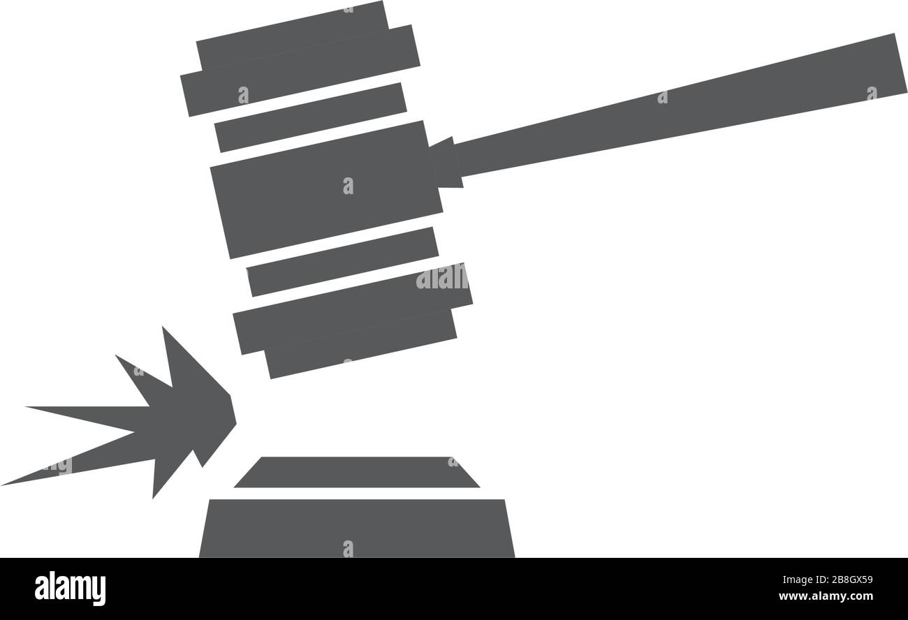 Auction mallet vector icon isolated on white background Stock Vector ...