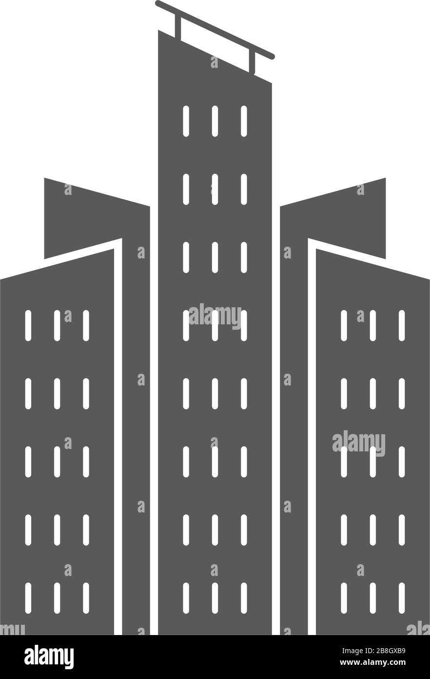 Business buildings vector icon isolated on white background Stock ...