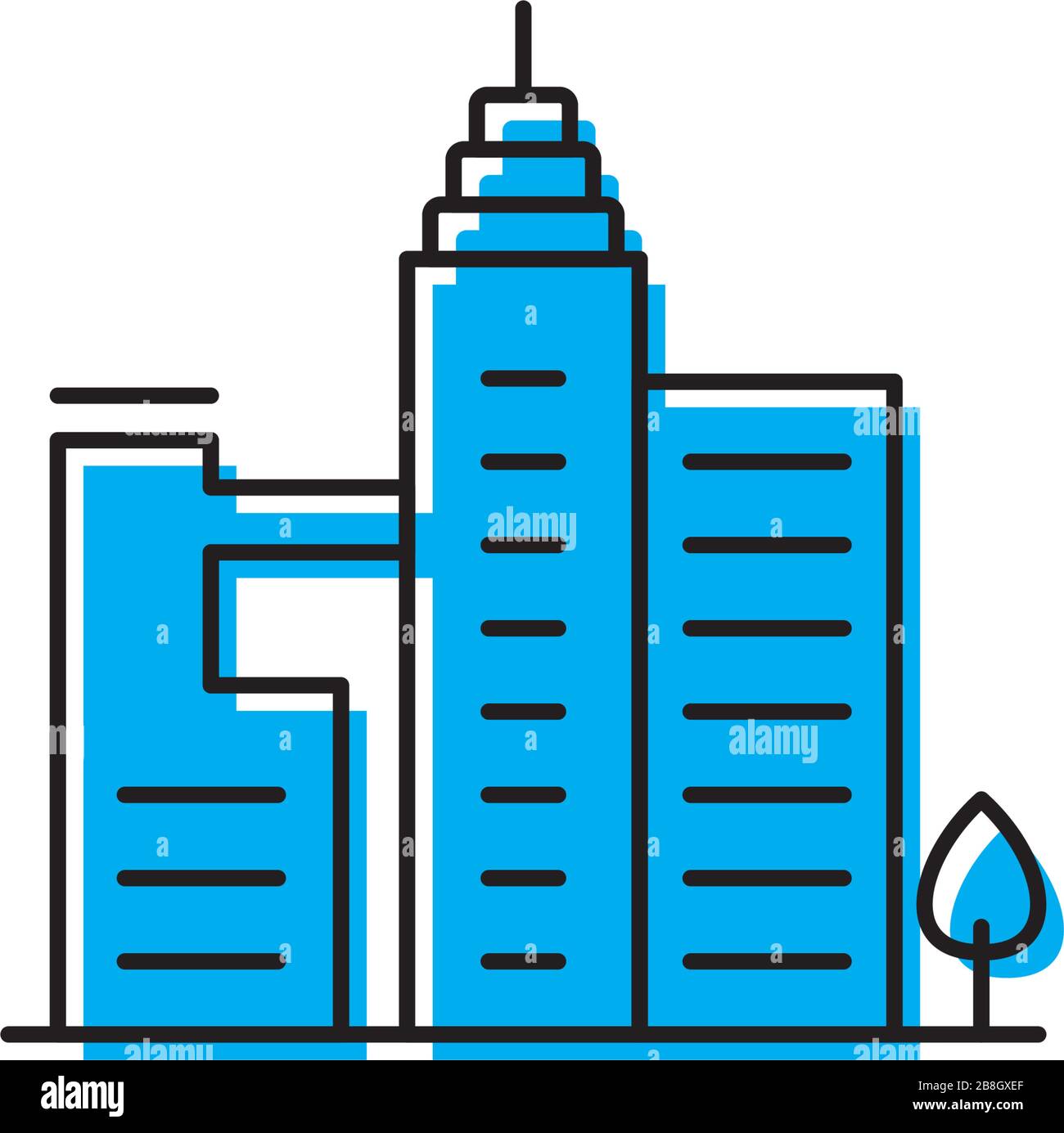 Business buildings vector icon isolated on white background Stock ...