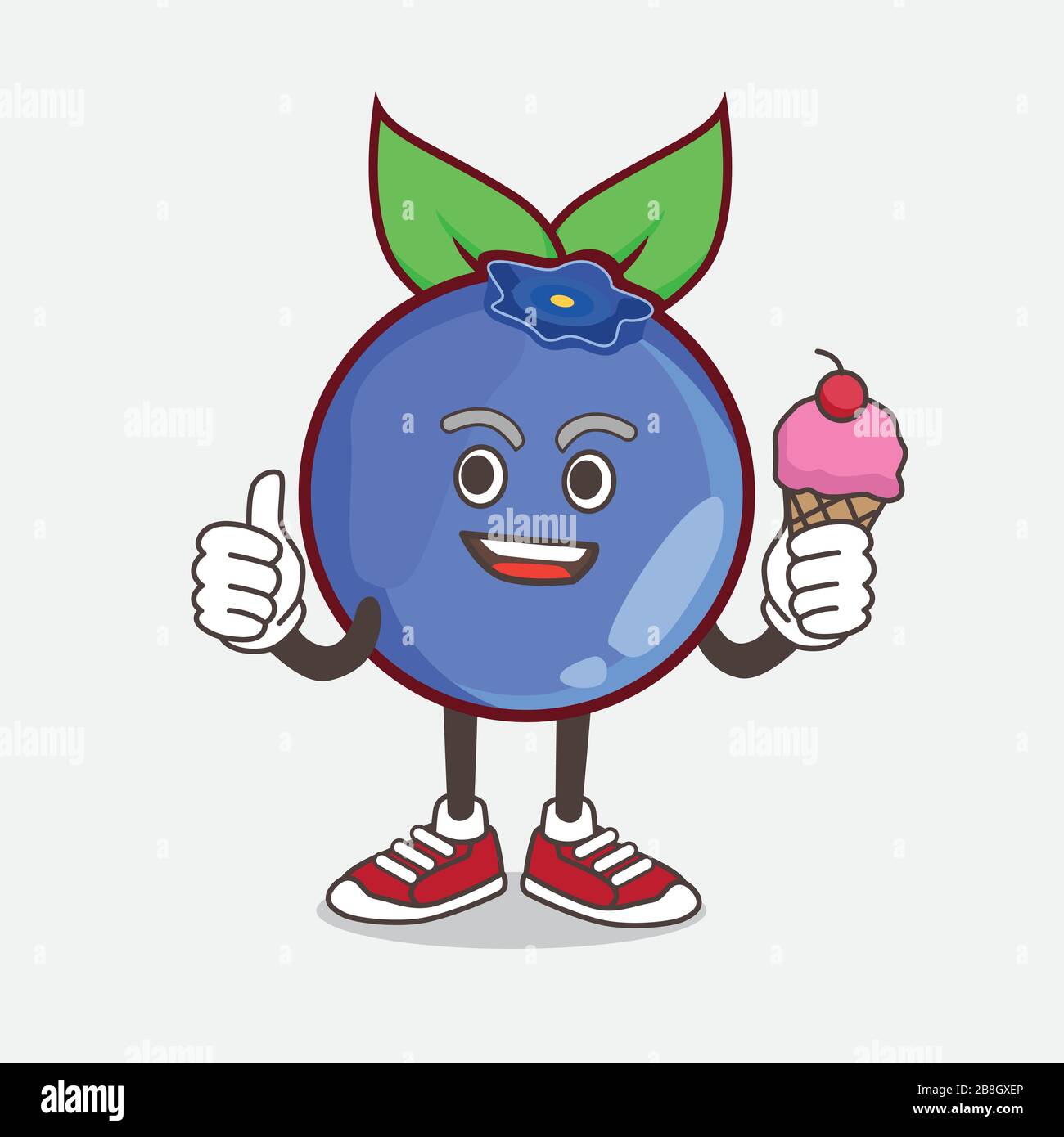 An illustration of blueberry fruit cartoon mascot character Stock ...