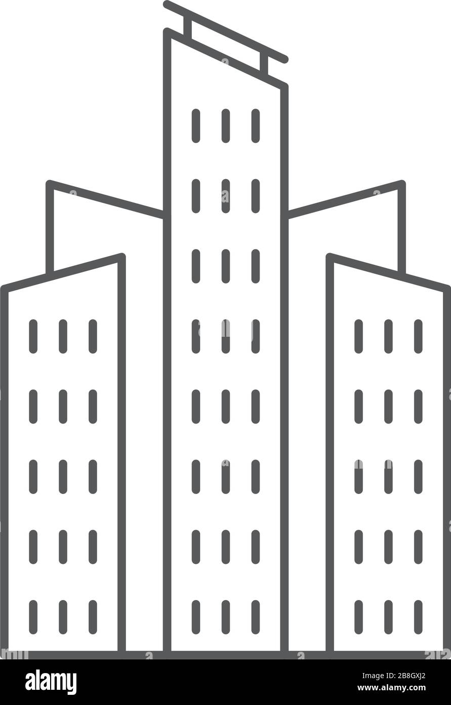 Row of office buildings Stock Vector Images - Alamy