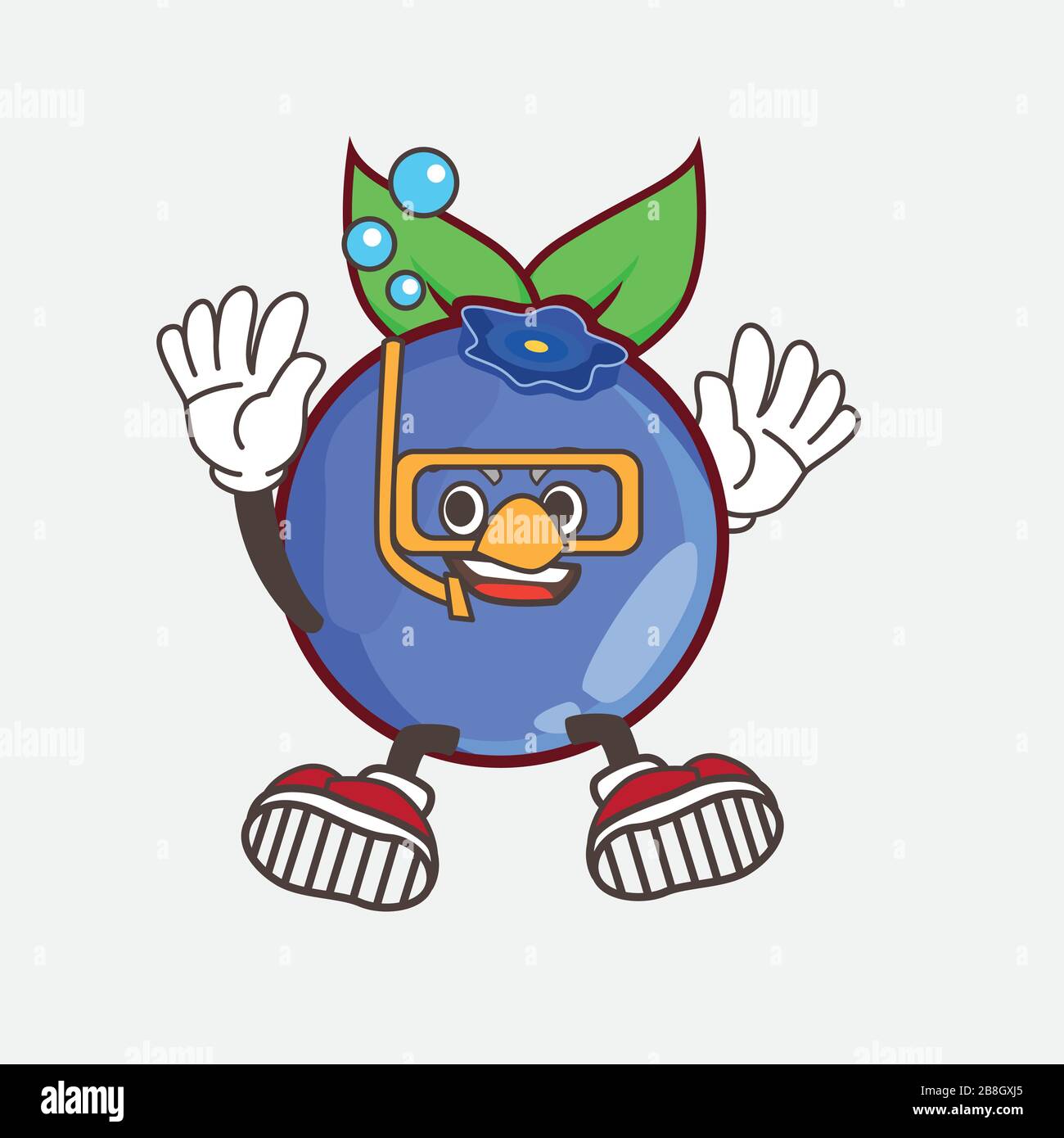 An illustration of blueberry fruit cartoon mascot character Stock ...