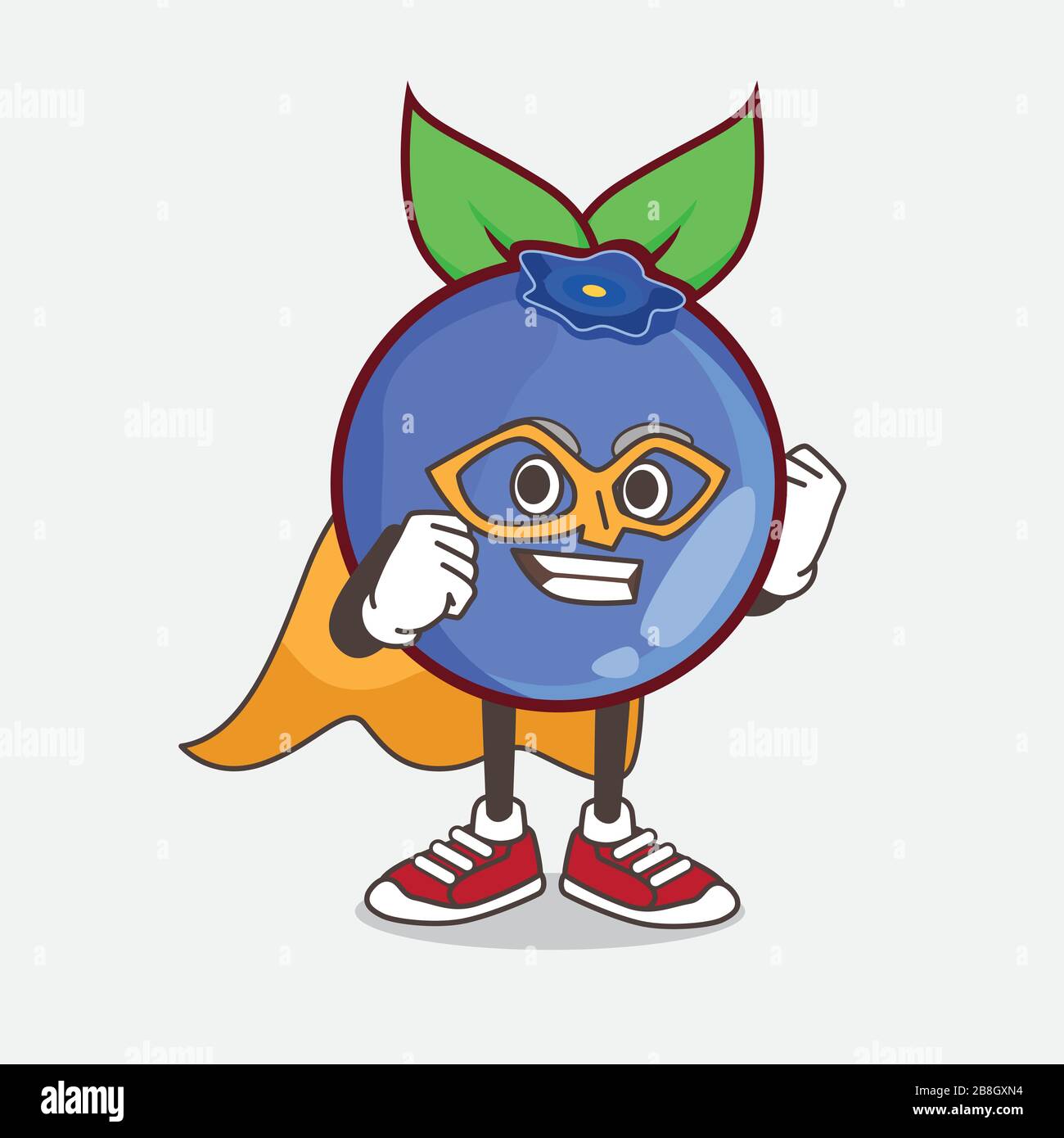 An illustration of blueberry fruit cartoon mascot character Stock ...