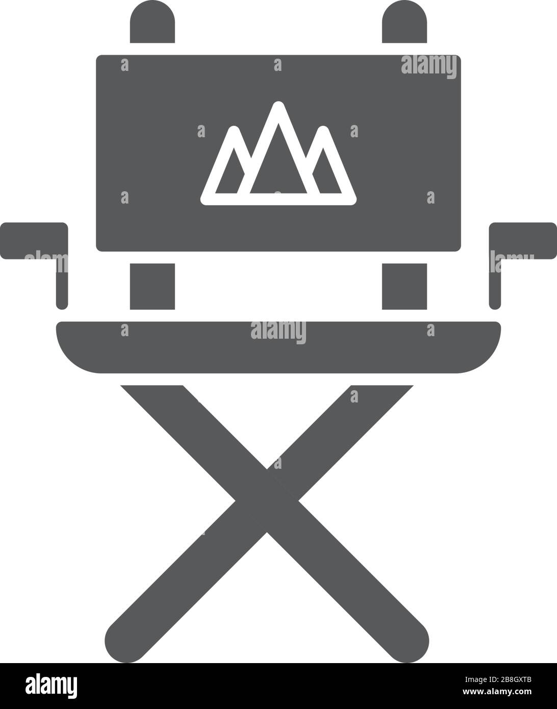 Camping chair vector icon isolated on white background Stock Vector ...