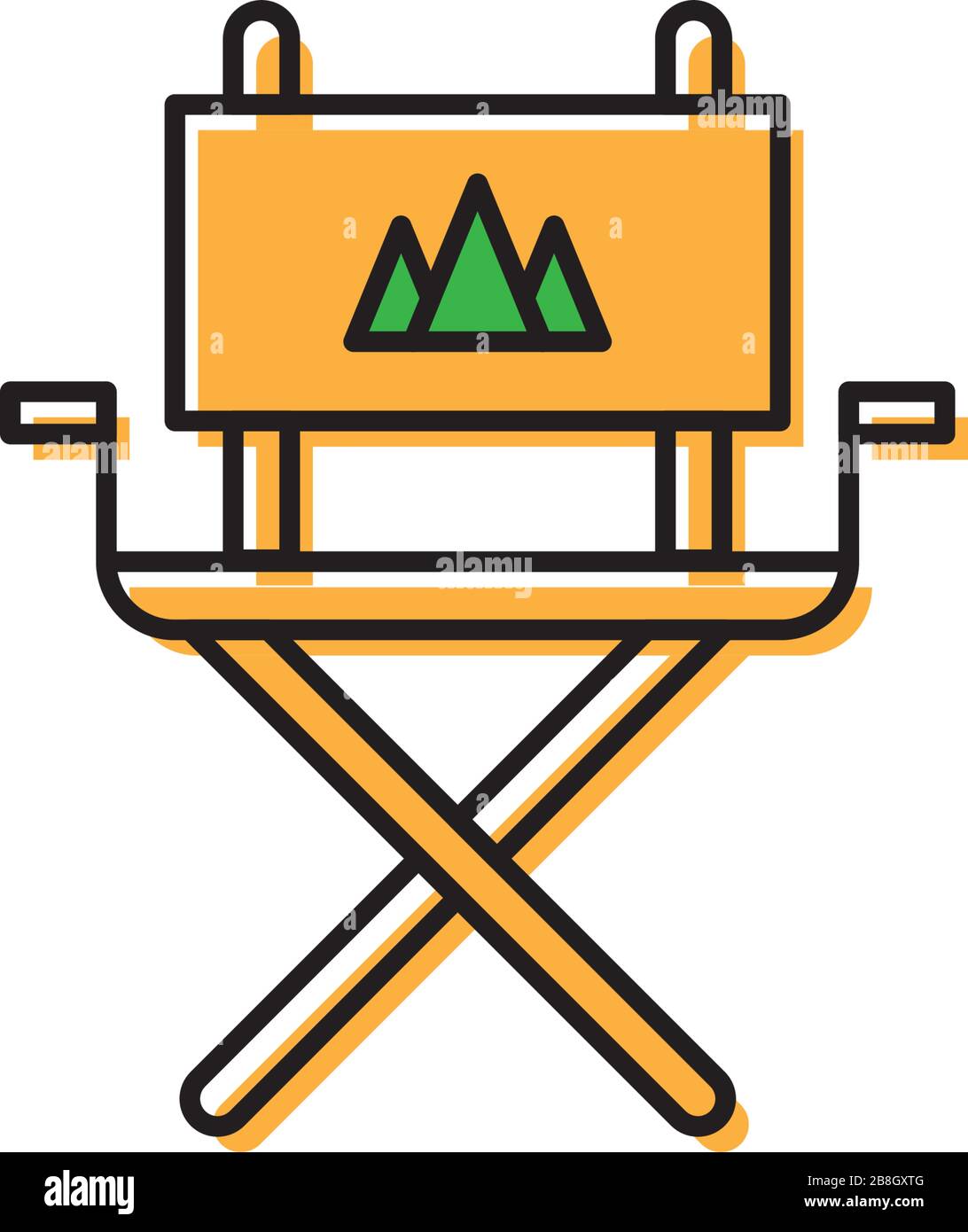 Camping chair vector icon isolated on white background Stock Vector ...