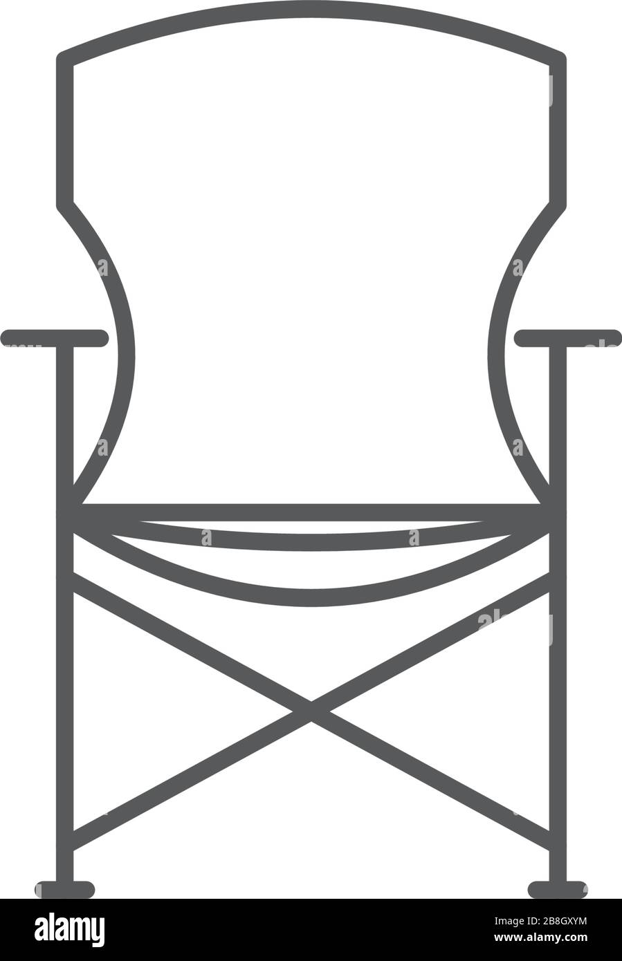 Camping chair vector icon isolated on white background Stock Vector ...