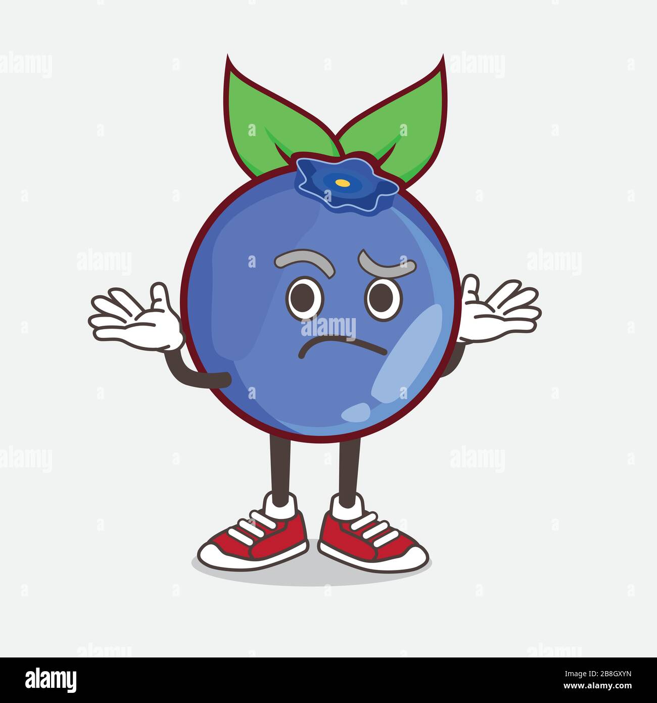 An illustration of blueberry fruit cartoon mascot character Stock ...