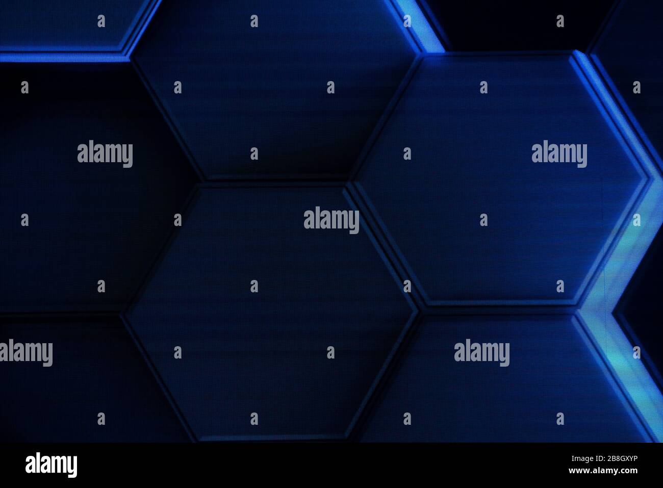 Hexagonal cells at the LED screen Stock Photo - Alamy