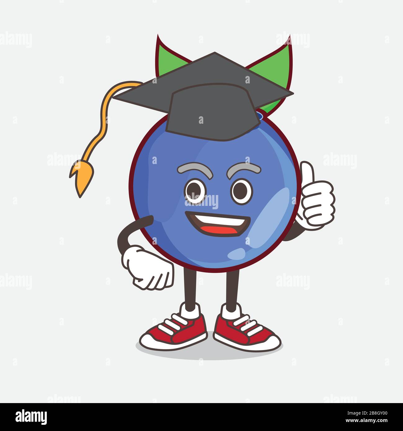 An illustration of blueberry fruit cartoon mascot character Stock ...