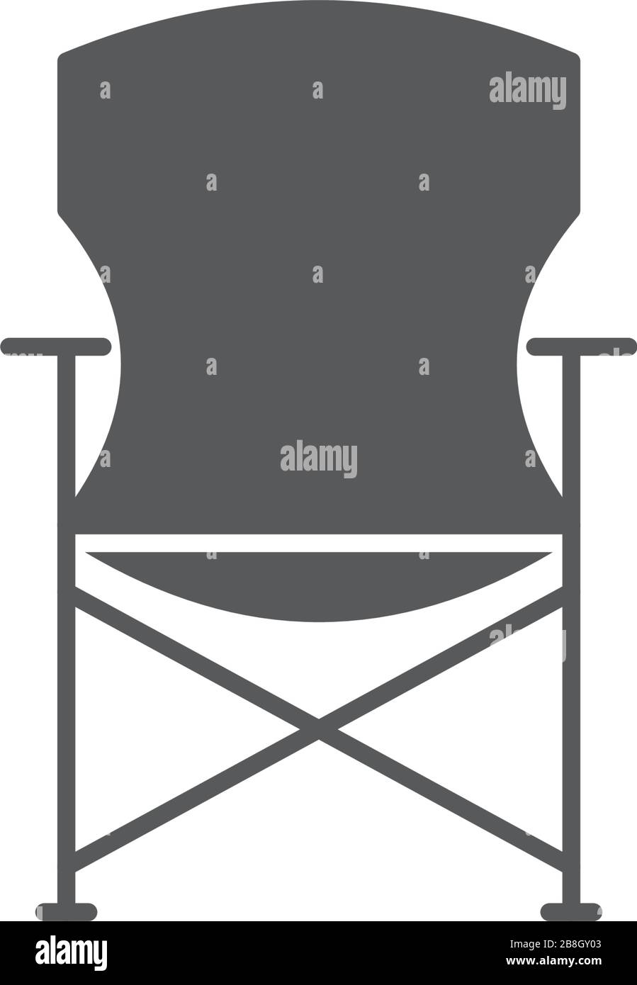 Camping chair vector icon isolated on white background Stock Vector ...