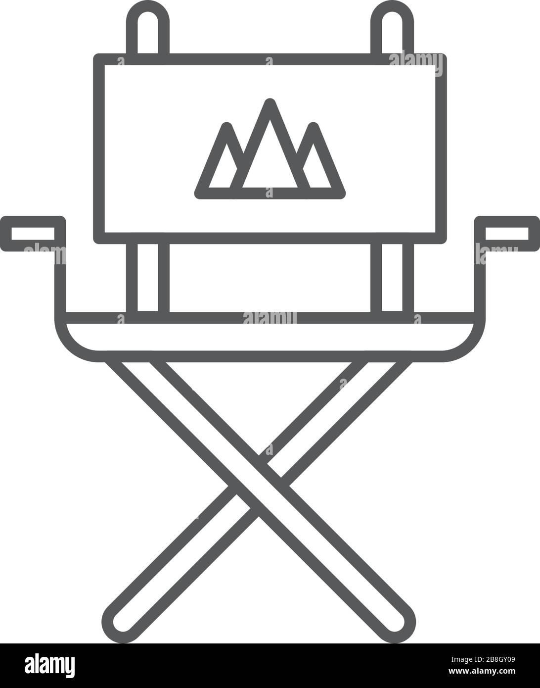 Camping chair vector icon isolated on white background Stock Vector ...