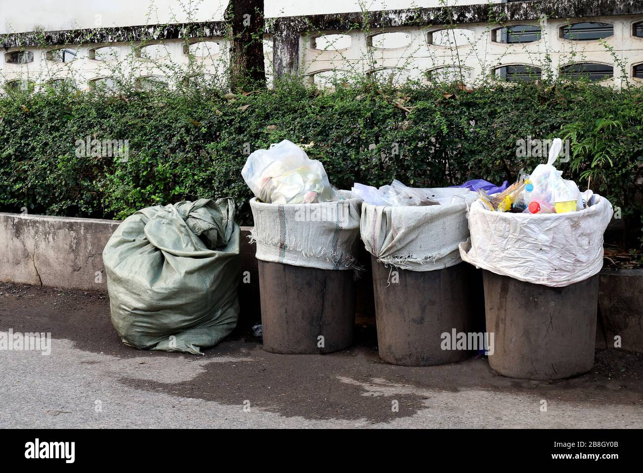 Old Bin trash at rustic countryside wayside, Garbage, Bin, Trash, Dirty ...