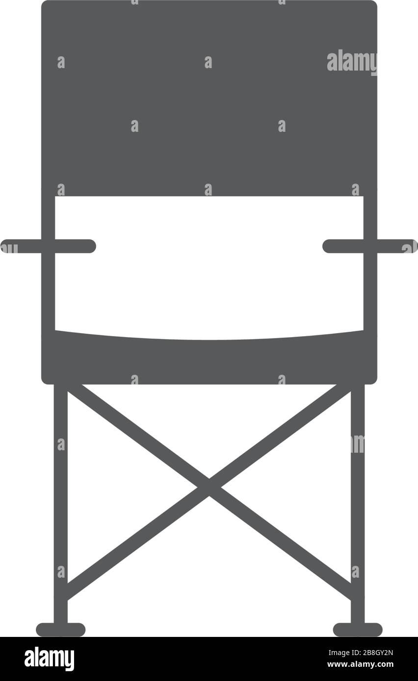 Camping chair vector icon isolated on white background Stock Vector ...