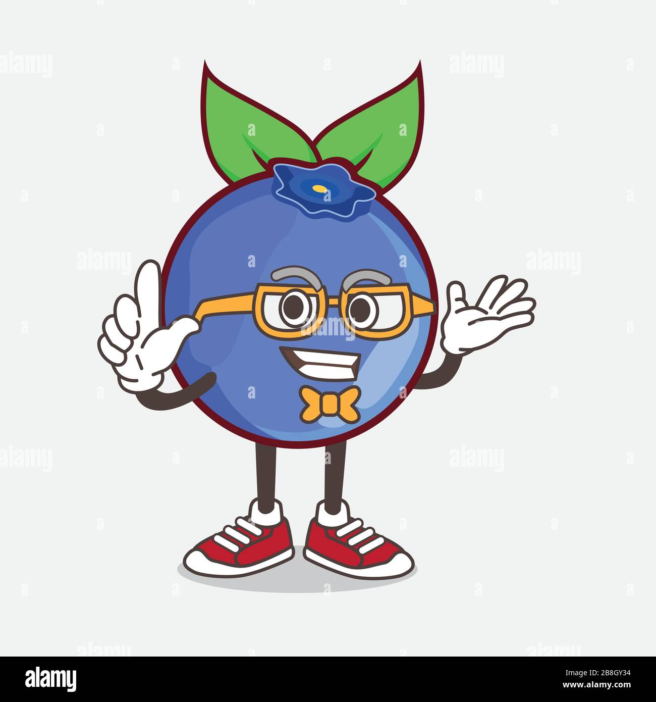 An illustration of blueberry fruit cartoon mascot character Stock ...