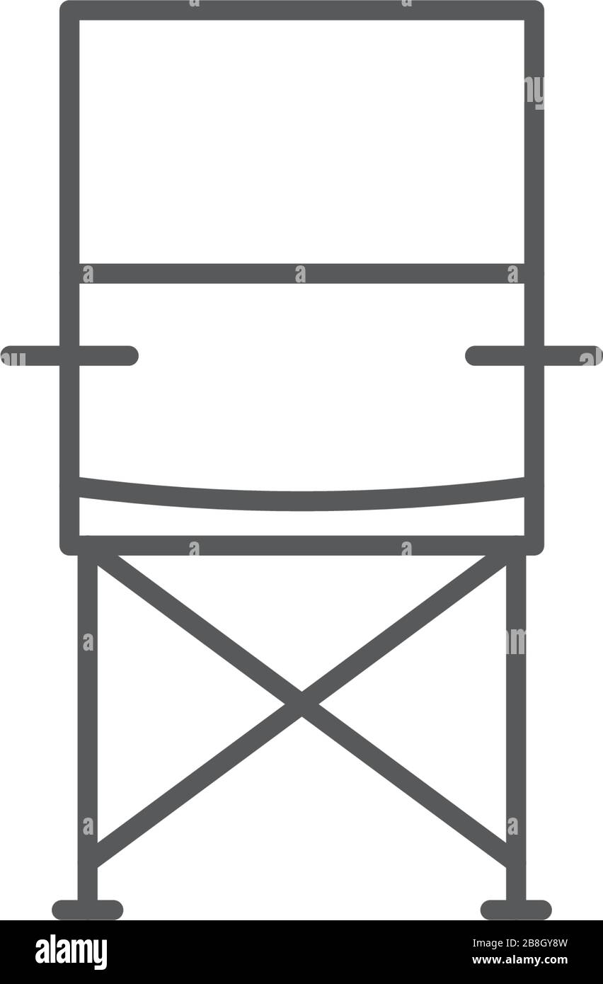Camping chair vector icon isolated on white background Stock Vector ...