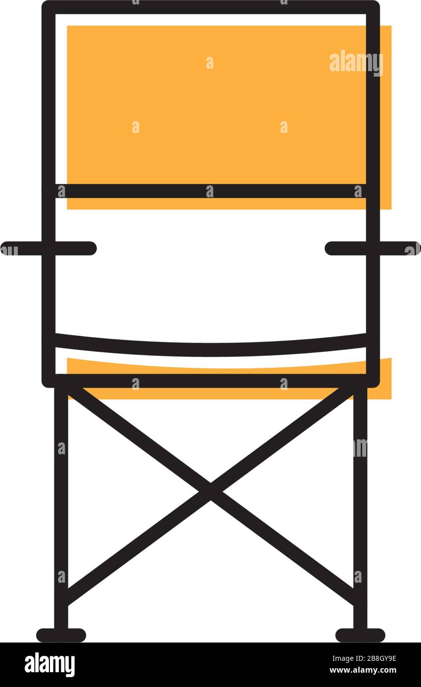 Camping chair vector icon isolated on white background Stock Vector ...