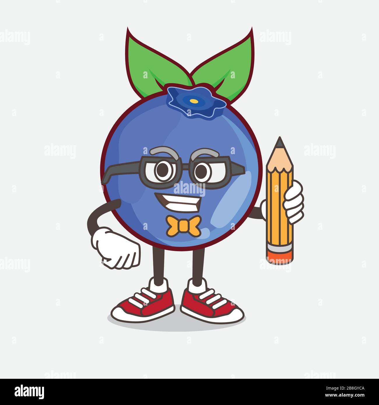 An illustration of blueberry fruit cartoon mascot character Stock ...