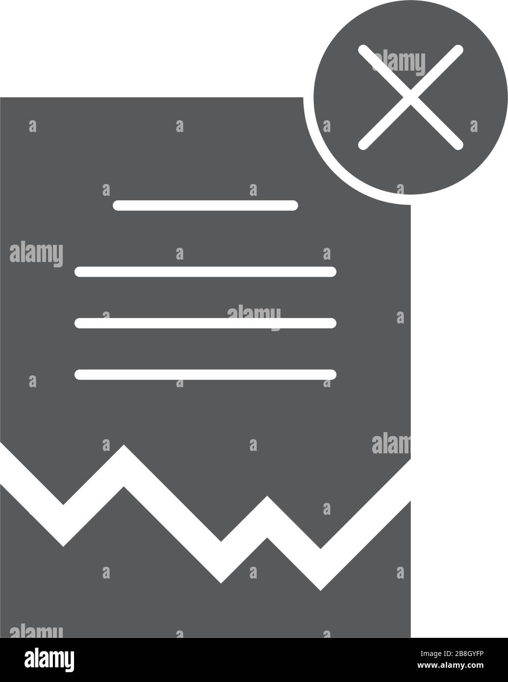 Corrupted file document vector icon isolated on white background Stock ...