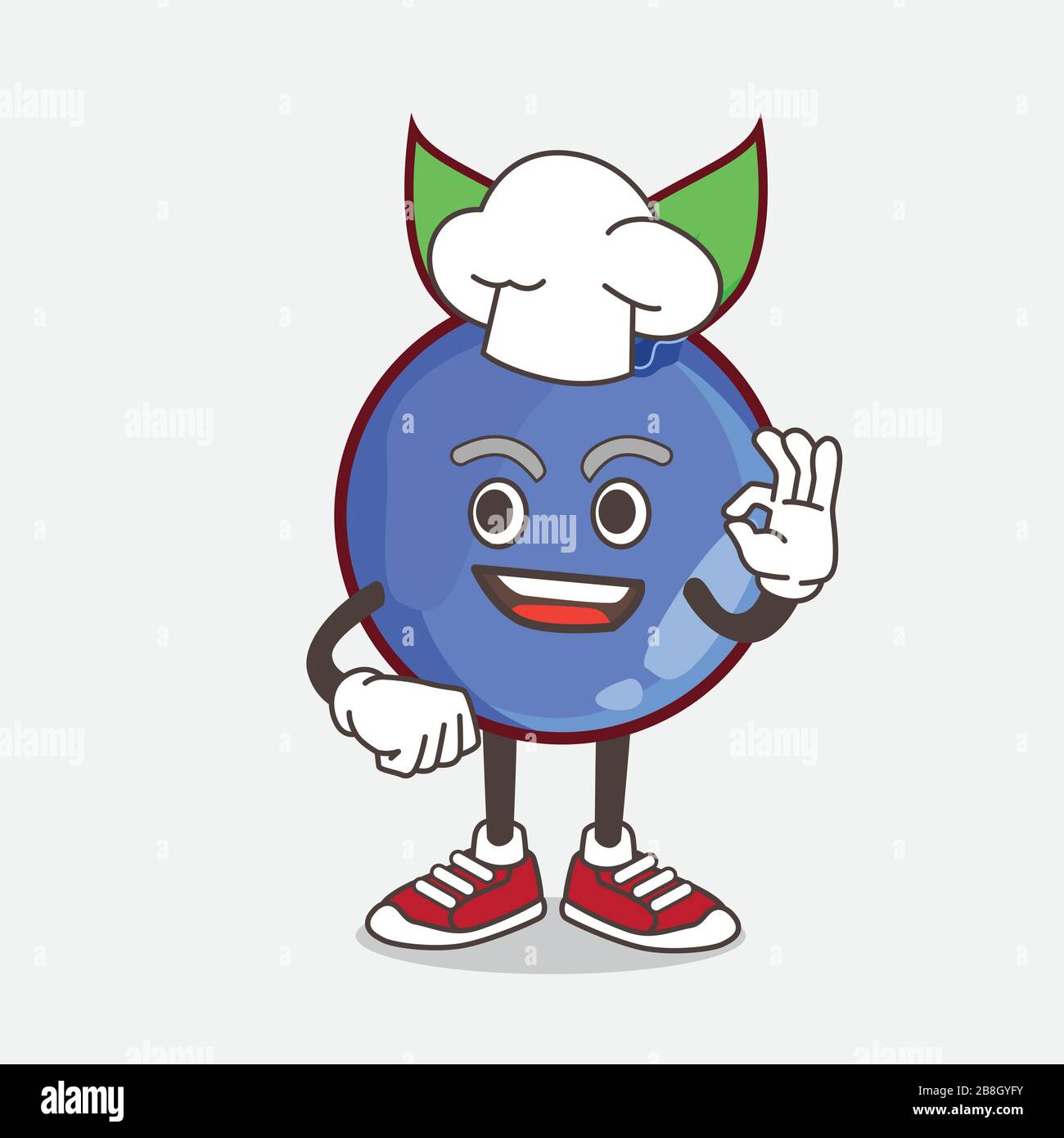 An illustration of blueberry fruit cartoon mascot character Stock ...