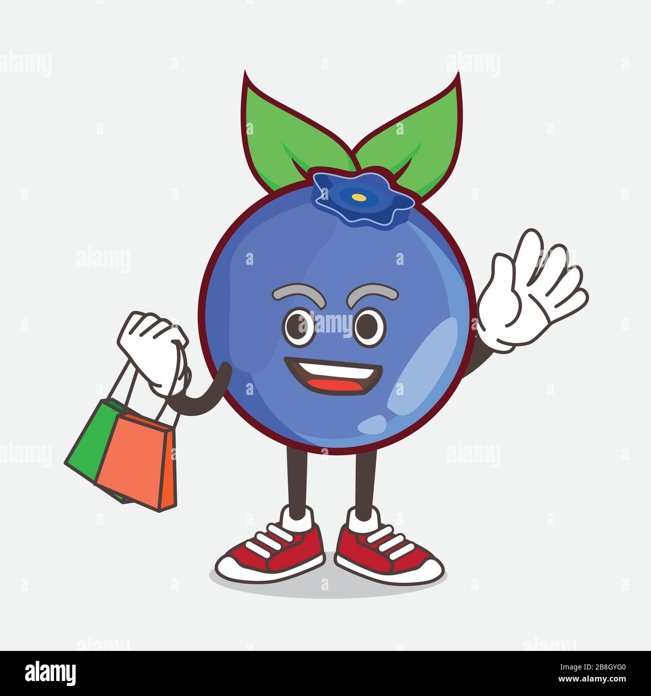 An illustration of blueberry fruit cartoon mascot character Stock ...