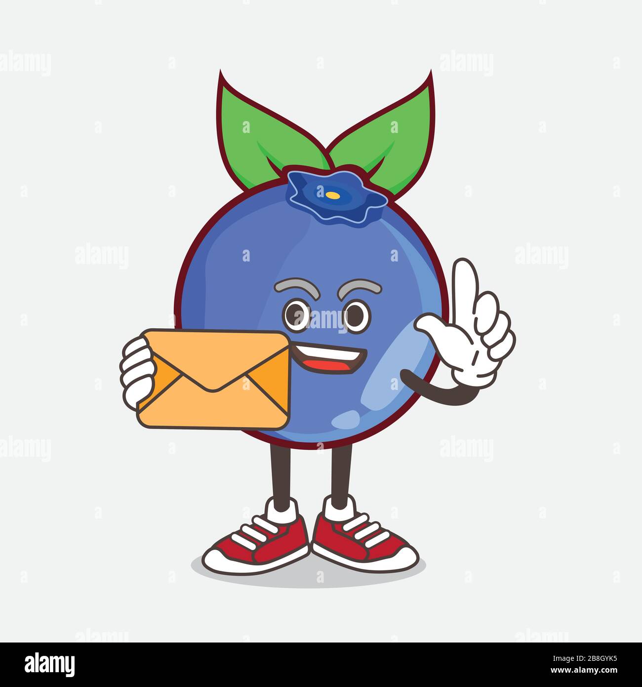 An illustration of blueberry fruit cartoon mascot character Stock ...