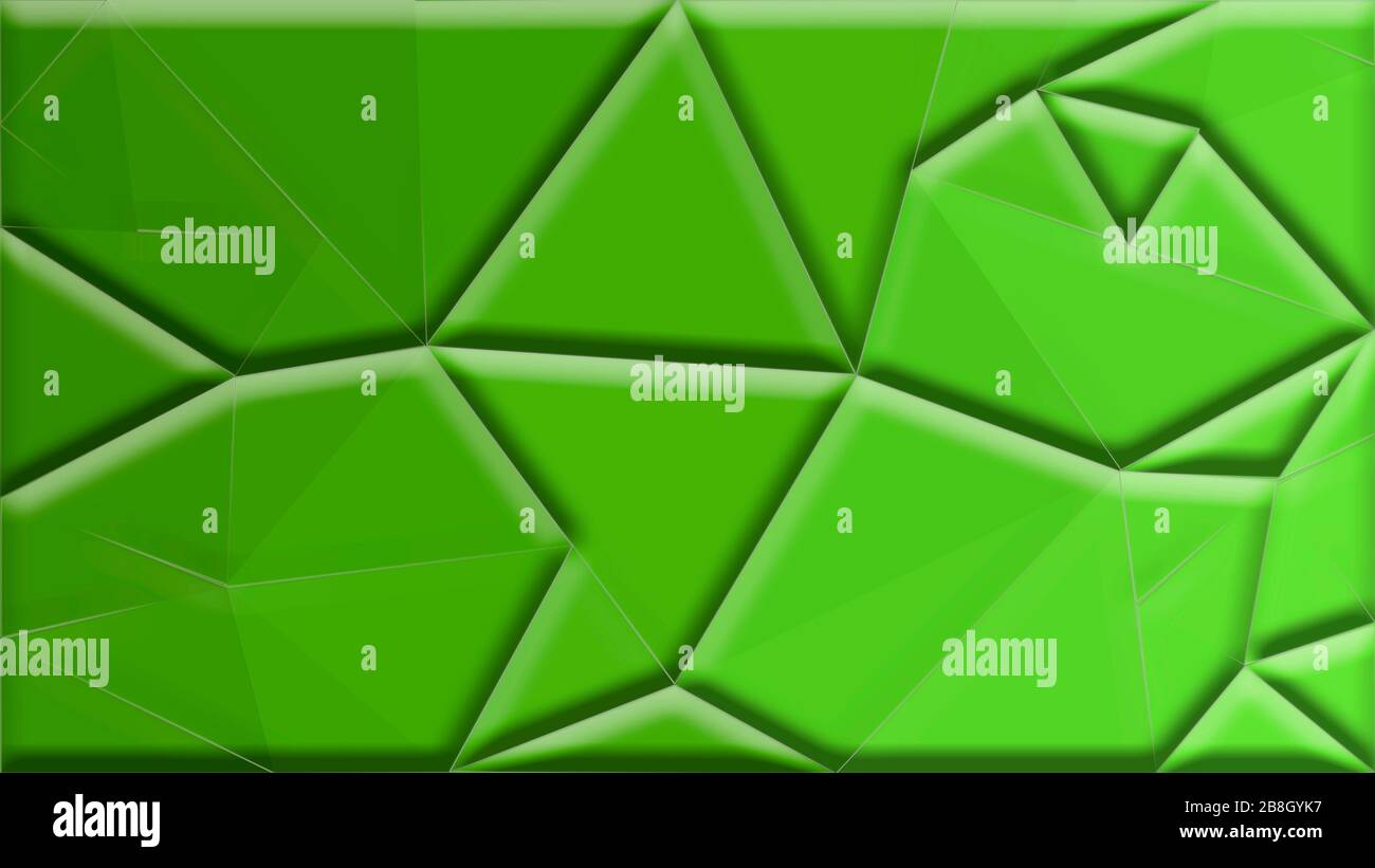 Abstract green background with triangles Stock Photo - Alamy