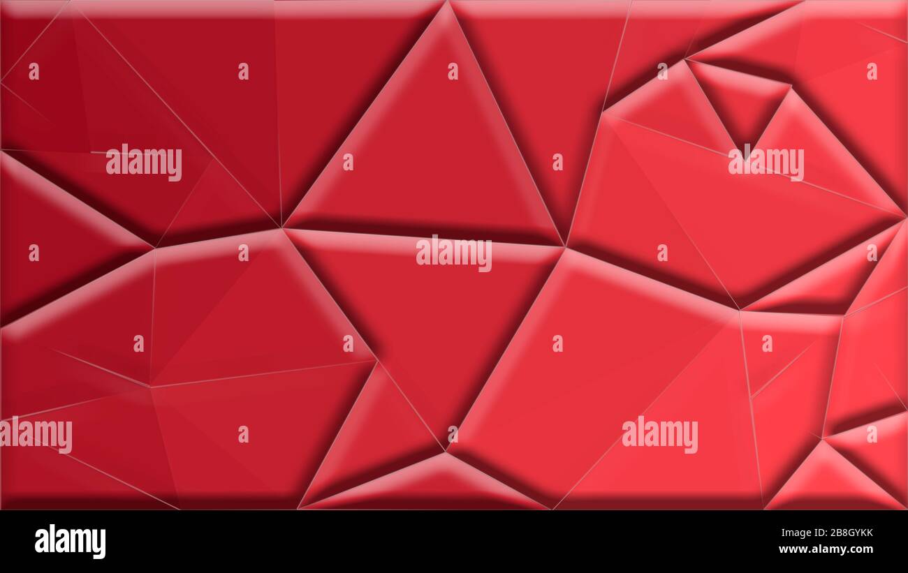 Abstract red low poly concept illustration Stock Photo - Alamy
