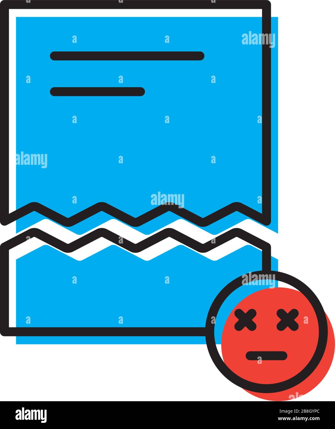 Corrupted file document vector icon isolated on white background Stock ...