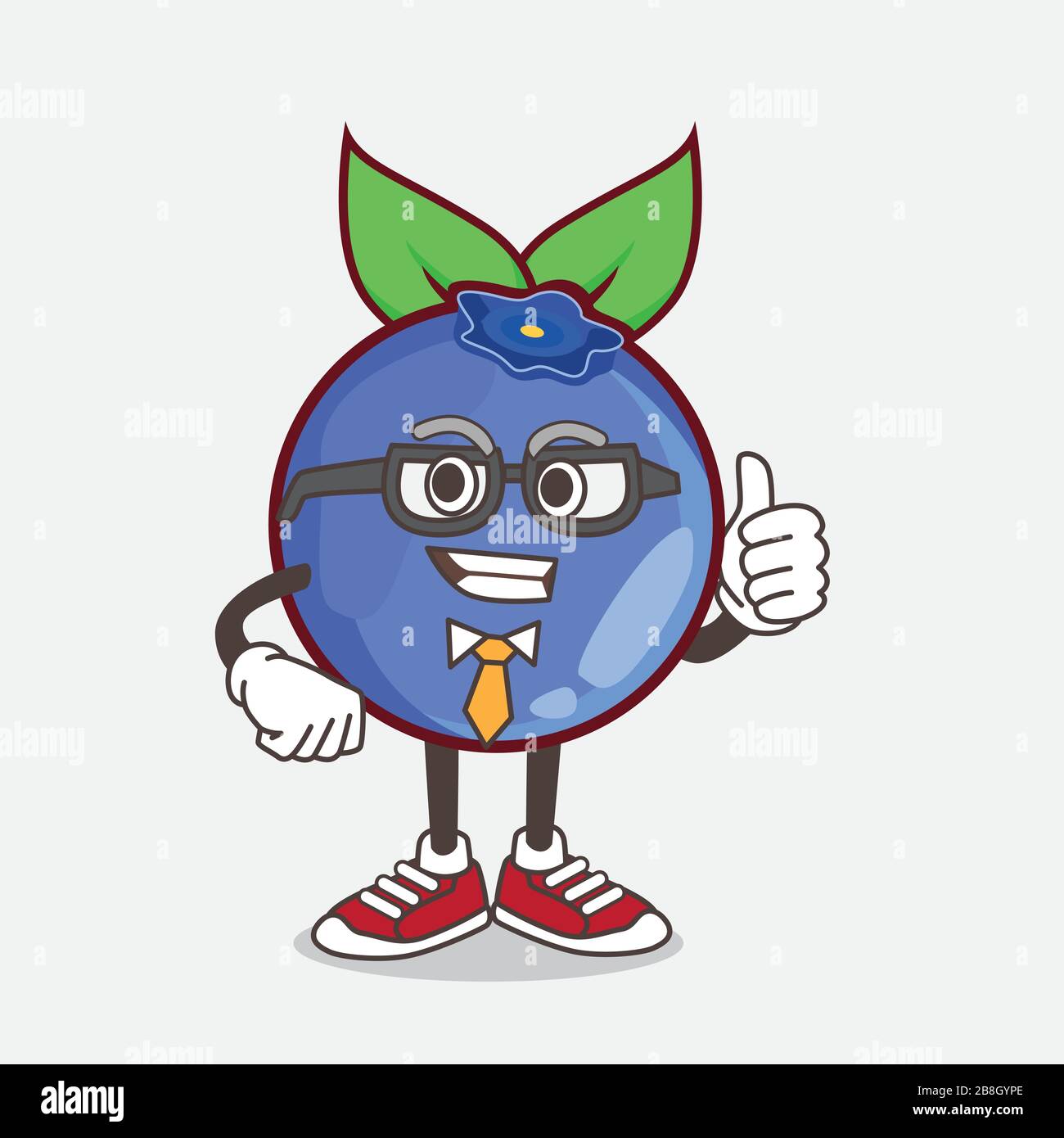 An illustration of blueberry fruit cartoon mascot character Stock ...