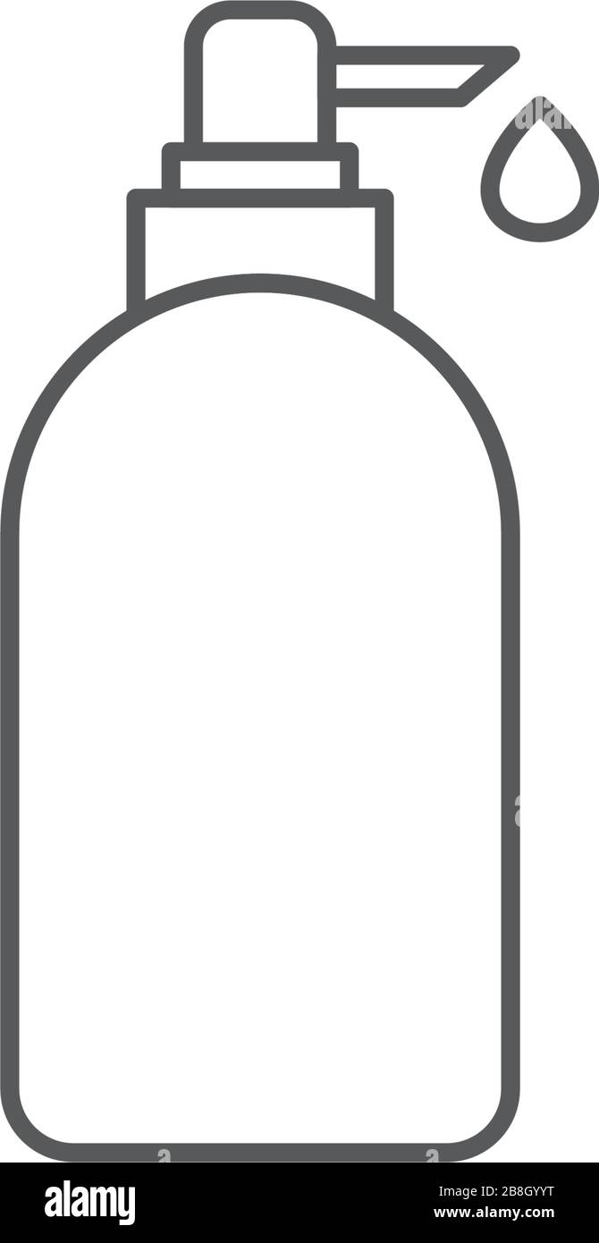 Dispenser pump bottle vector icon isolated on white background Stock ...