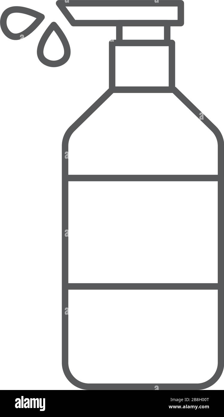 Dispenser pump bottle vector icon isolated on white background Stock ...