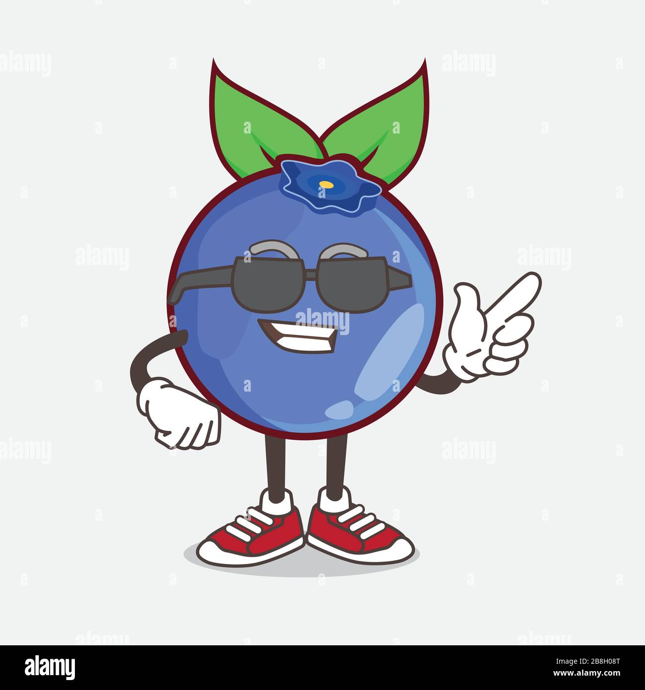 An illustration of blueberry fruit cartoon mascot character Stock ...